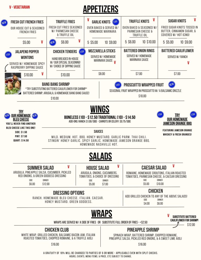 Lunch & Dinner Menu – 3C Bowl – Bowling, Events, Sports Bar, and ...